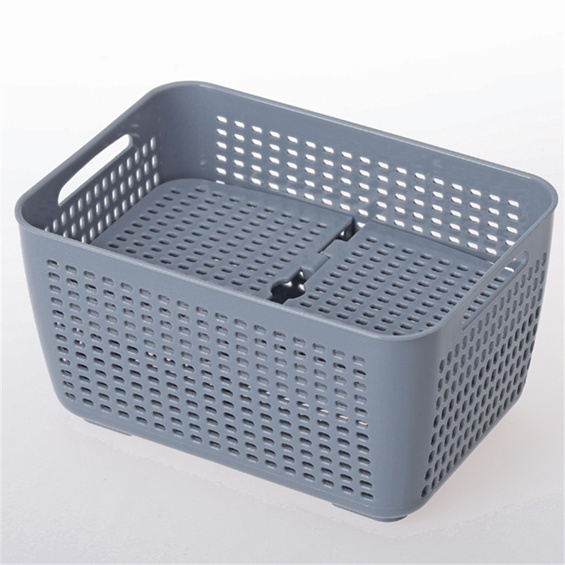 Large Grey Drain Plastic Storage Baskets | plastic container manufacturers