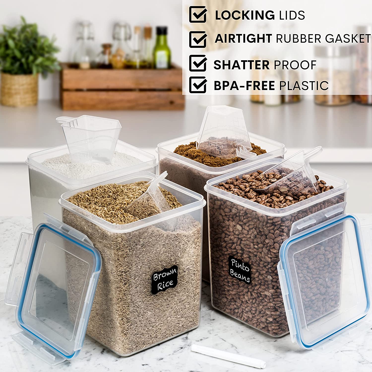 Wide & Deep Food Storage Airtight Containers | plastic container ...